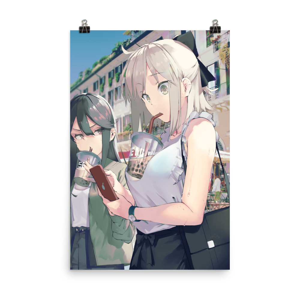 Fate Grand Order Okita Bubble Tea Anime Poster The Kato Collection